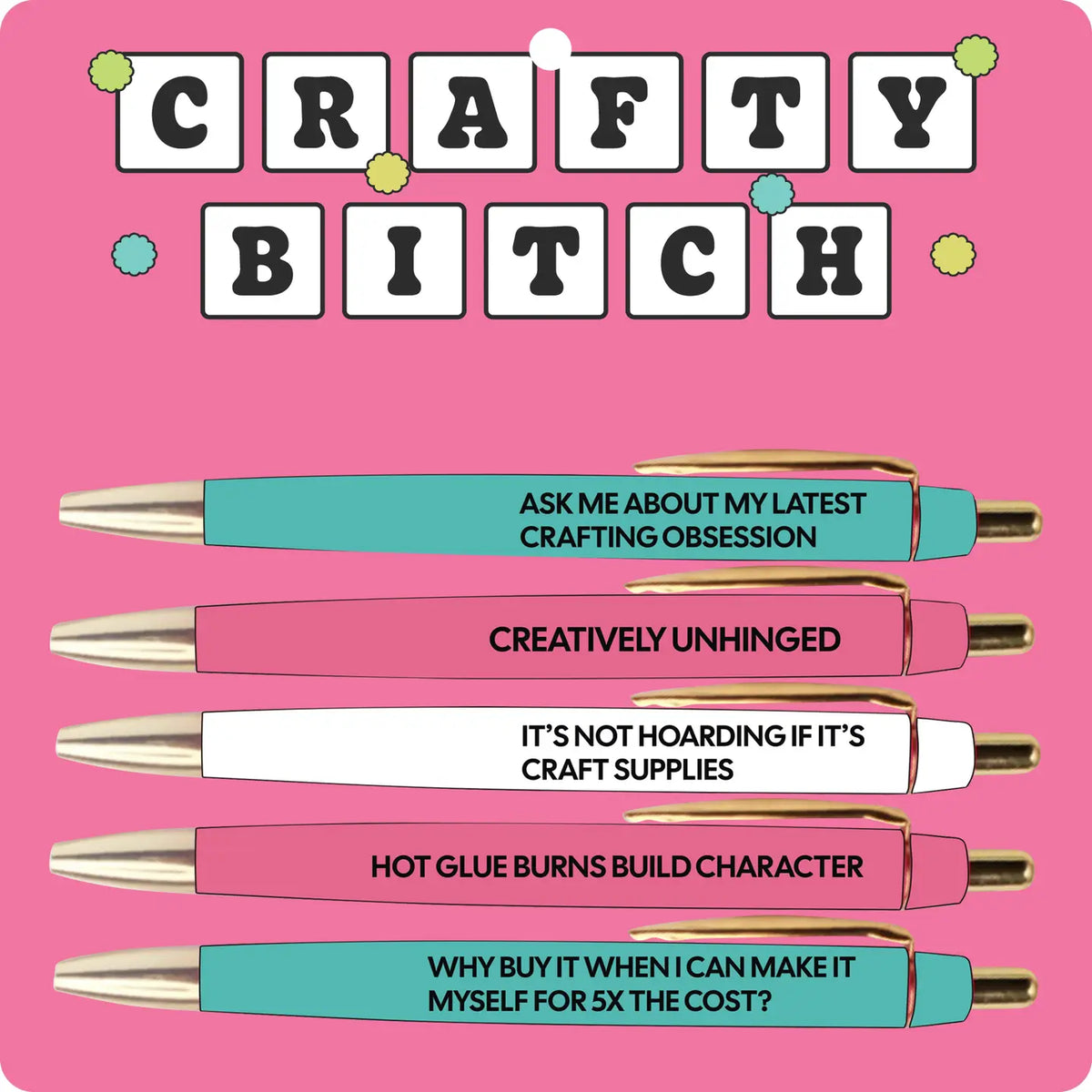 Fun Club - Crafty B*tch Pen Set – Sass at Home